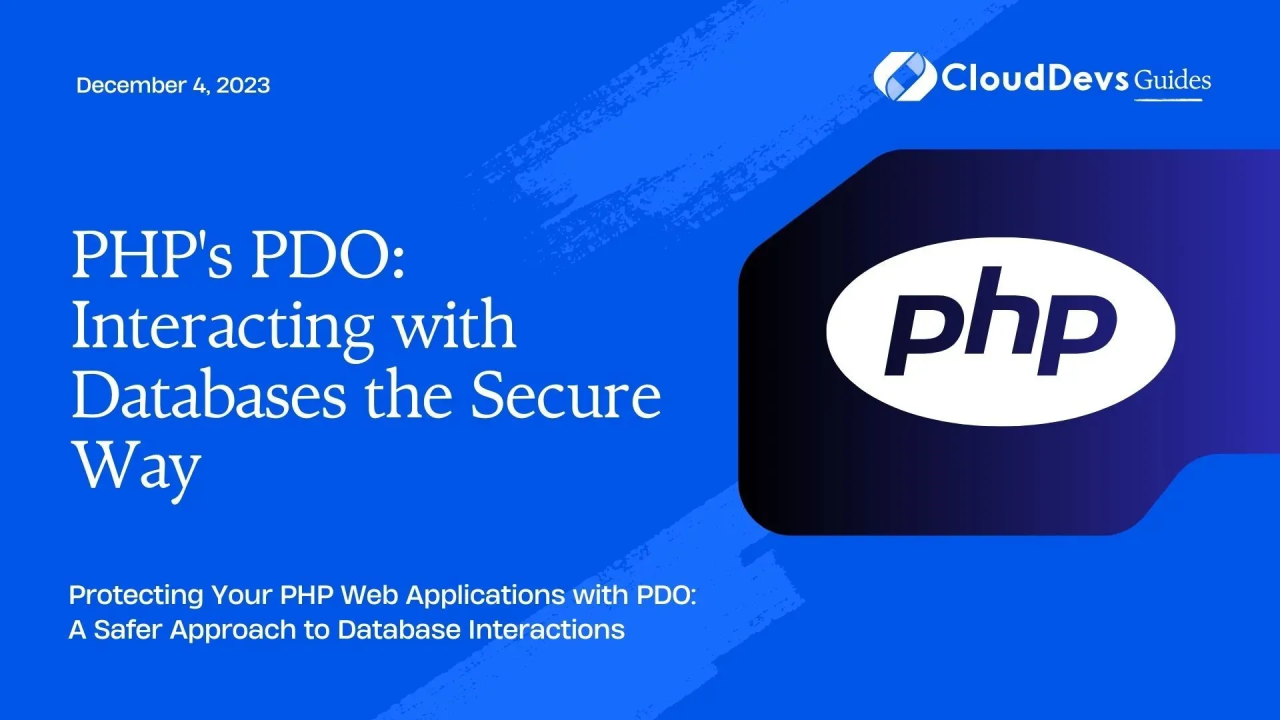 PHP Data Objects PHP Data Objects