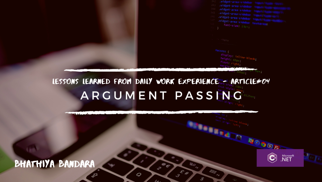 Argument passing Argument passing