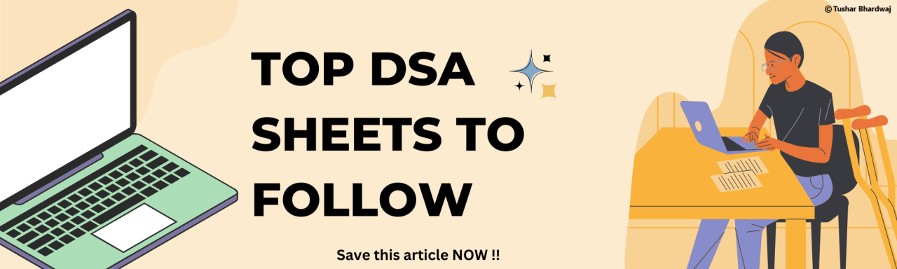 📝 Top DSA Sheets To Follow 📝 Top DSA Sheets To Follow