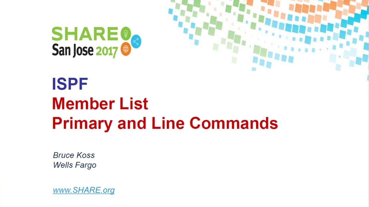 ISPF Member List Primary and Line Commands ISPF Member List Primary and Line Commands