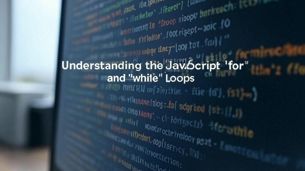 Understanding the JavaScript 'for' and 'while' Loops Understanding the JavaScript 'for' and 'while' Loops