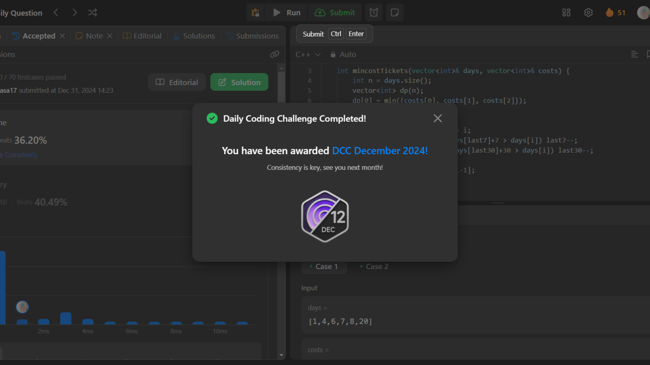 Celebrating Consistency: Earning the December Monthly Badge on LeetCode Celebrating Consistency: Earning the December Monthly Badge on LeetCode