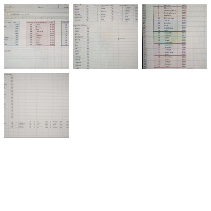 Use of Vstack and Hstack in Excel Use of Vstack and Hstack in Excel