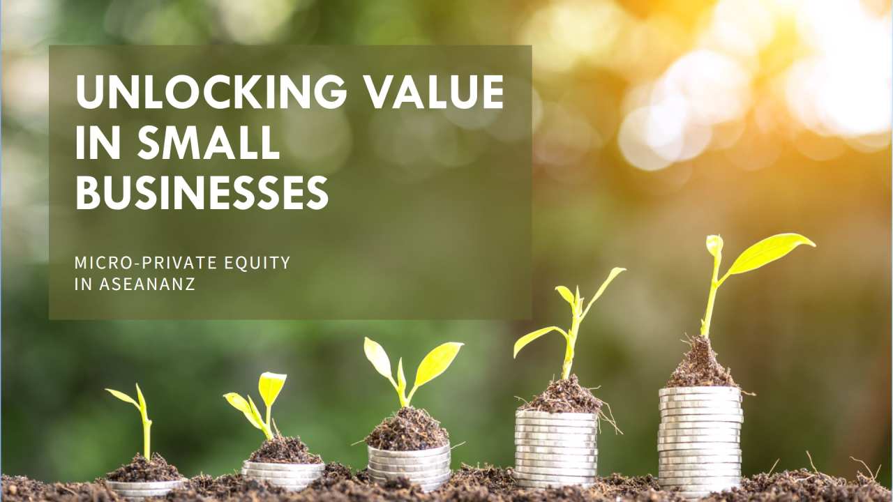Micro-Private Equity: Unlocking Value in ASEANANZs’ Small Businesses Micro-Private Equity: Unlocking Value in ASEANANZs’ Small Businesses