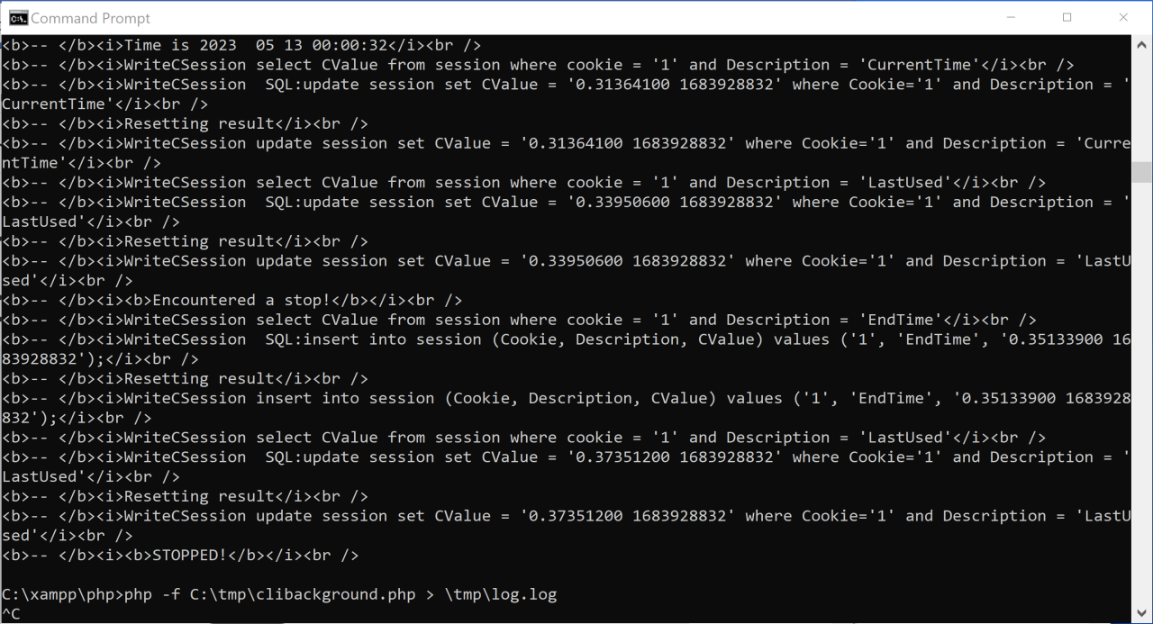 PHP Command line background processor PHP Command line background processor