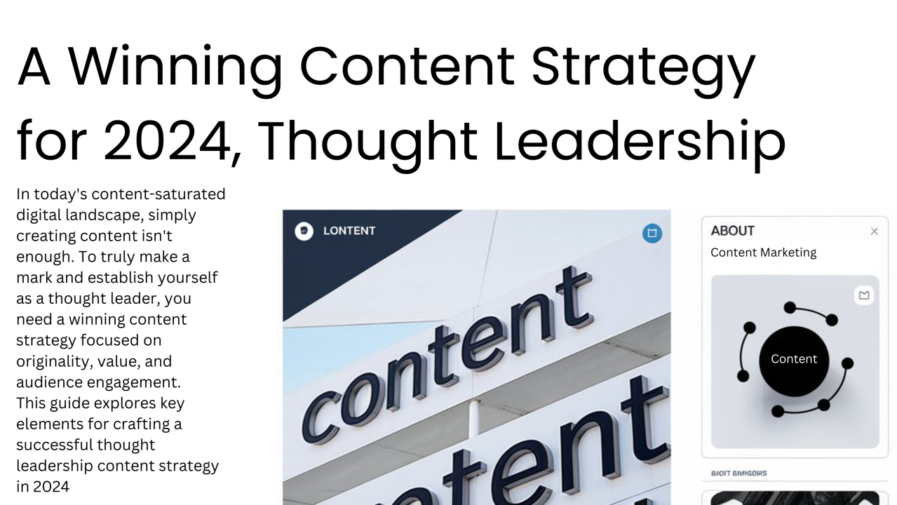 A Winning Content Strategy for 2024, Thought Leadership A Winning Content Strategy for 2024, Thought Leadership