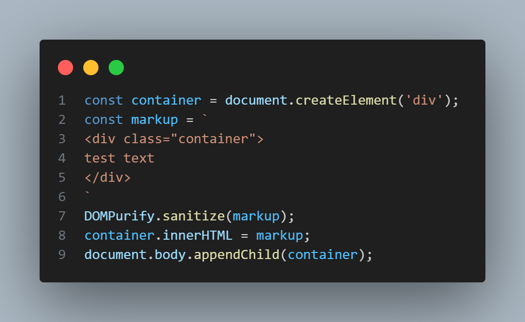 Using DOMPurify When Setting innerHTML | Exploring Code #43 Using DOMPurify When Setting innerHTML | Exploring Code #43