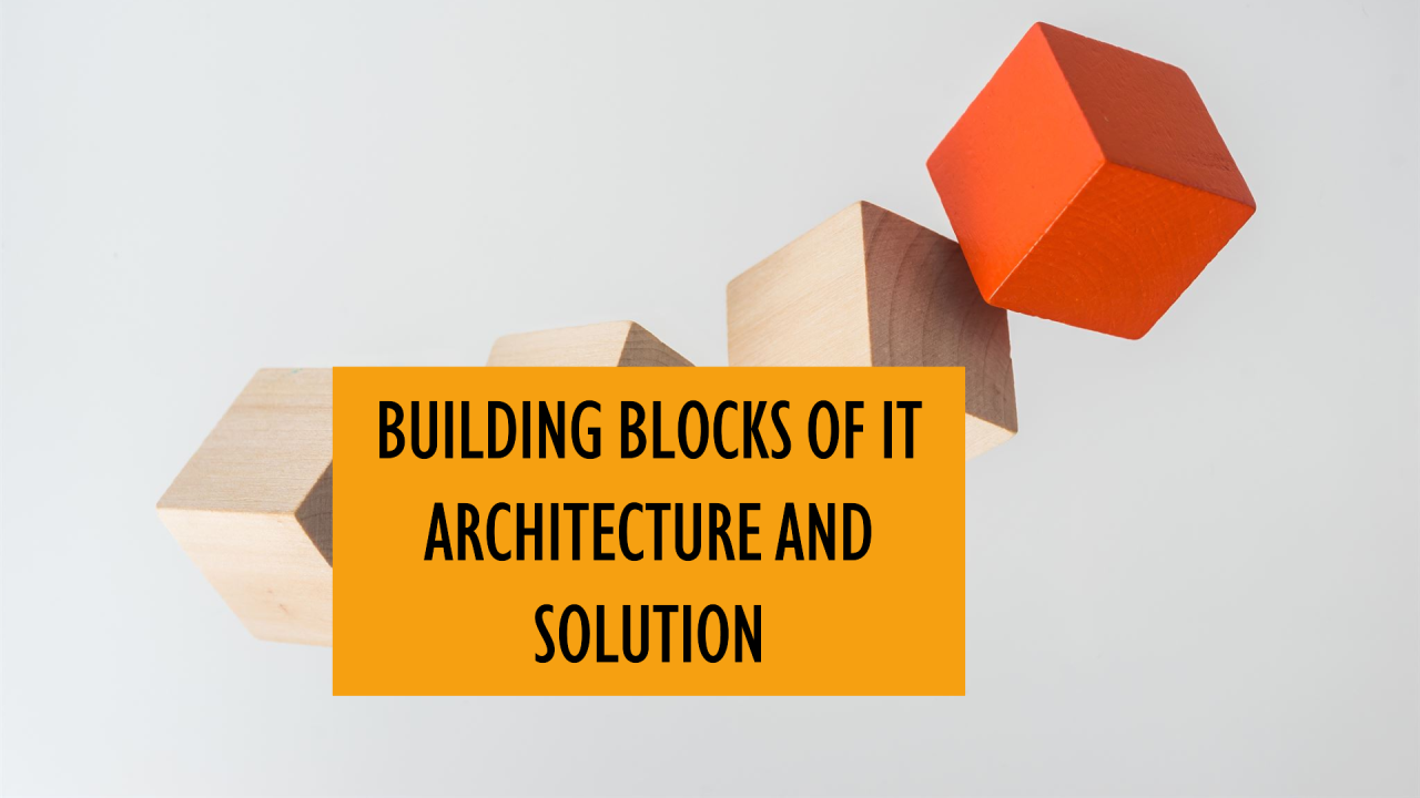 (IT) Architecture and Solution Building Blocks (IT) Architecture and Solution Building Blocks