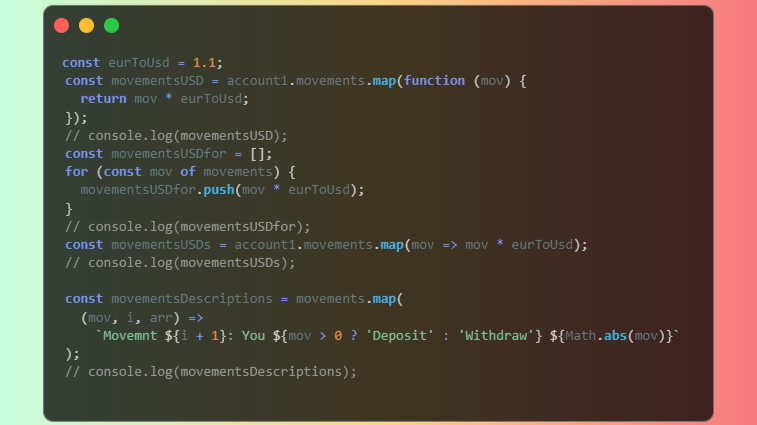 JavaScript Map-Method and also Push-Method JavaScript Map-Method and also Push-Method