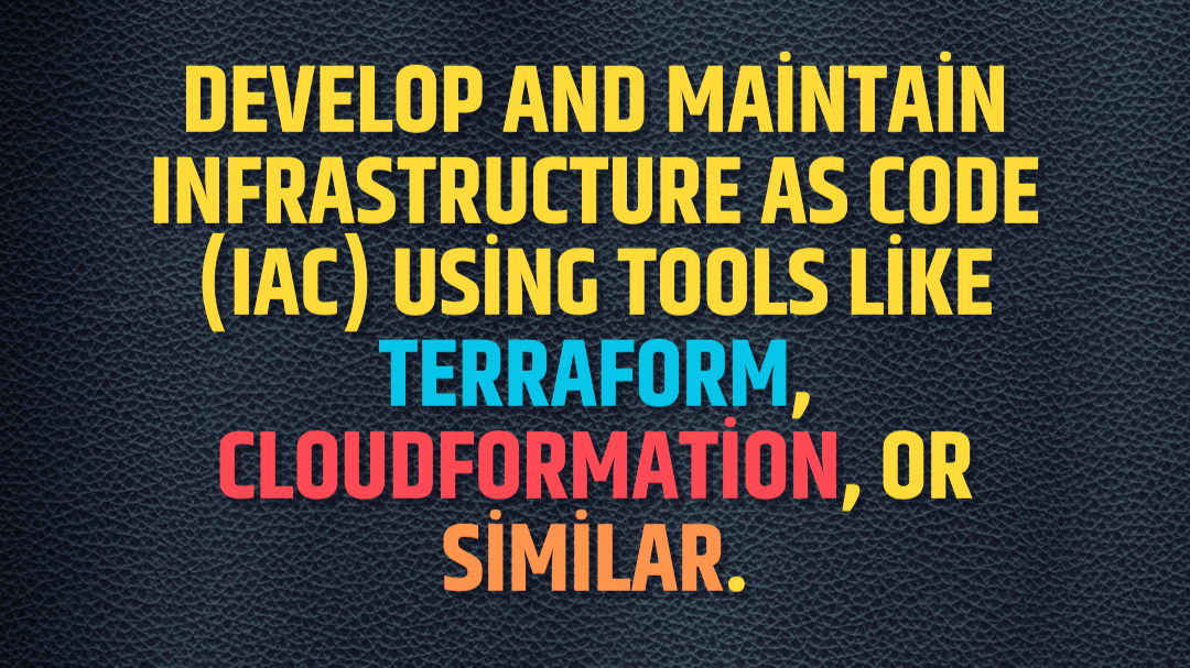Developing and Maintaining Infrastructure as Code (IaC) with Terraform ... Developing and Maintaining Infrastructure as Code (IaC) with Terraform ...
