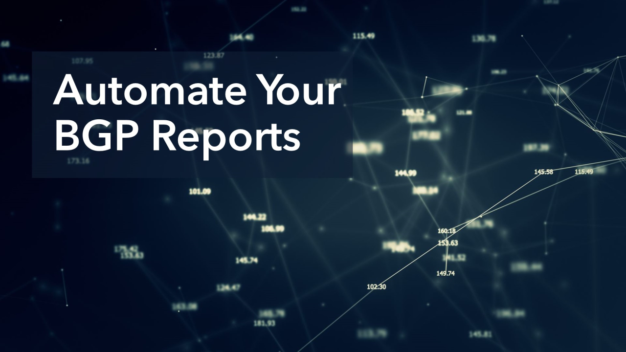 Automating BGP reports from Cisco IOS XR Automating BGP reports from Cisco IOS XR