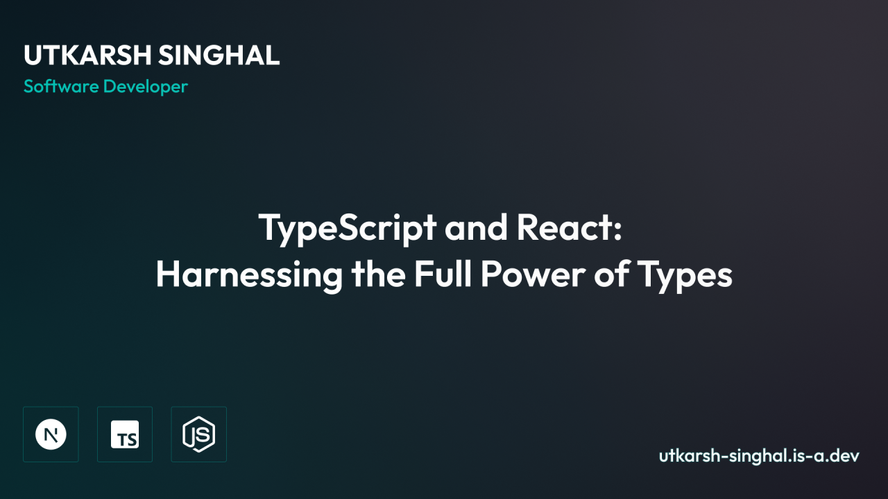 TypeScript and React: Unlocking Full Potential TypeScript and React: Unlocking Full Potential
