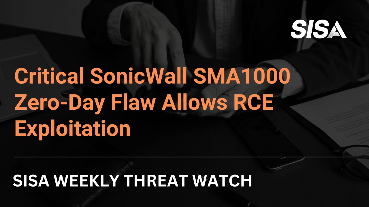 Critical SonicWall SMA1000 Zero-Day Flaw Allows RCE Exploitation Critical SonicWall SMA1000 Zero-Day Flaw Allows RCE Exploitation