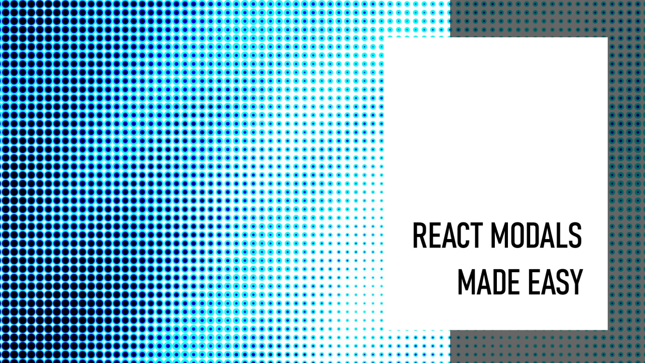 How to make Modals toggle easier in React How to make Modals toggle easier in React