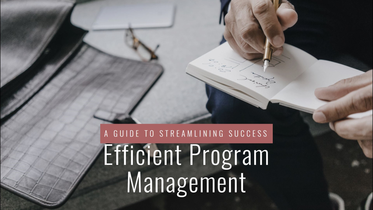 Streamlining Program Management: A Guide to Efficiency and Success Streamlining Program Management: A Guide to Efficiency and Success