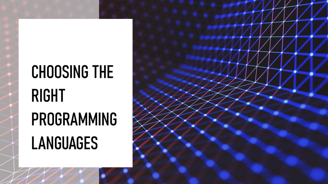 Choosing the Right Programming Languages for Your Business: A Guide Choosing the Right Programming Languages for Your Business: A Guide