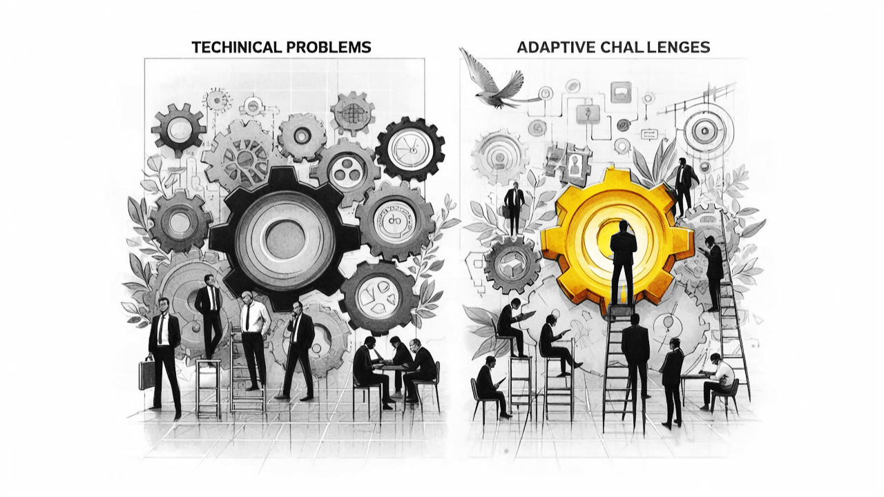 Technical Problems vs. Adaptive Challenges: How Leaders Tackle Both! Technical Problems vs. Adaptive Challenges: How Leaders Tackle Both!