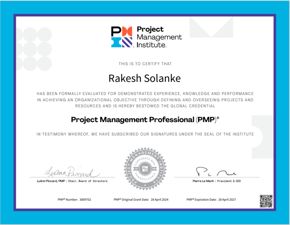 PMP Certified PMP Certified
