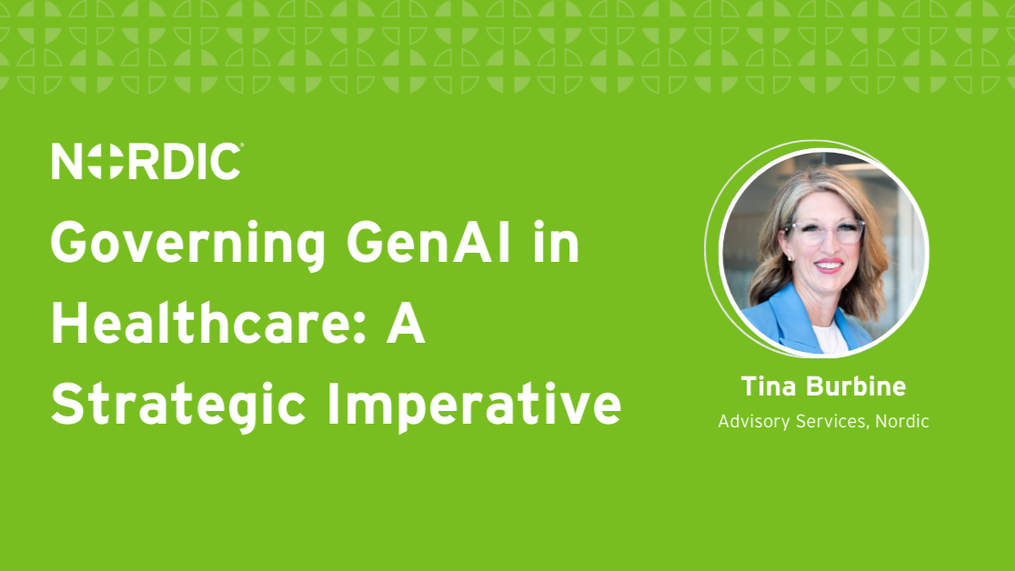 Governing GenAI in healthcare: a strategic imperative Governing GenAI in healthcare: a strategic imperative