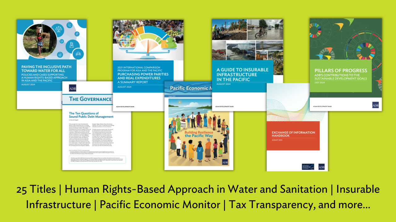 ADB Publications—August 2024 | 25 Titles ADB Publications—August 2024 | 25 Titles