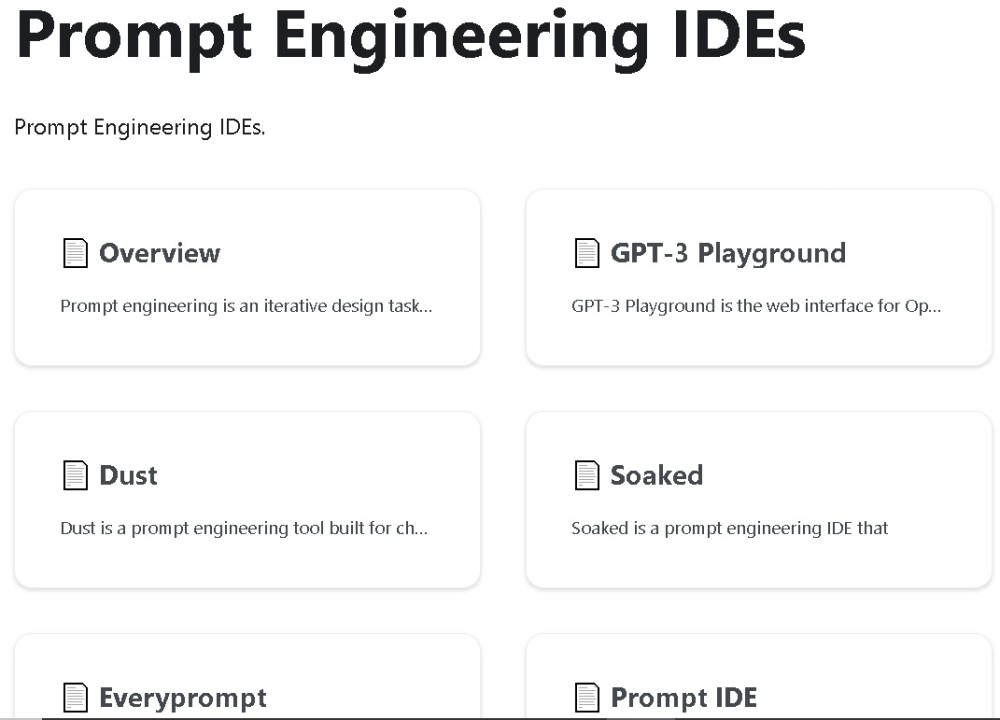 Prompt engineering IDESs - Overview Prompt engineering IDESs - Overview
