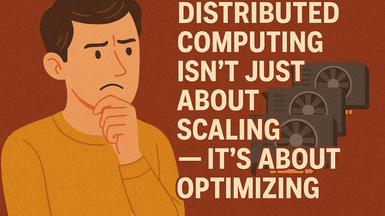 Distributed Computing Isn’t Just About Scaling — It’s About Optimizing Distributed Computing Isn’t Just About Scaling — It’s About Optimizing