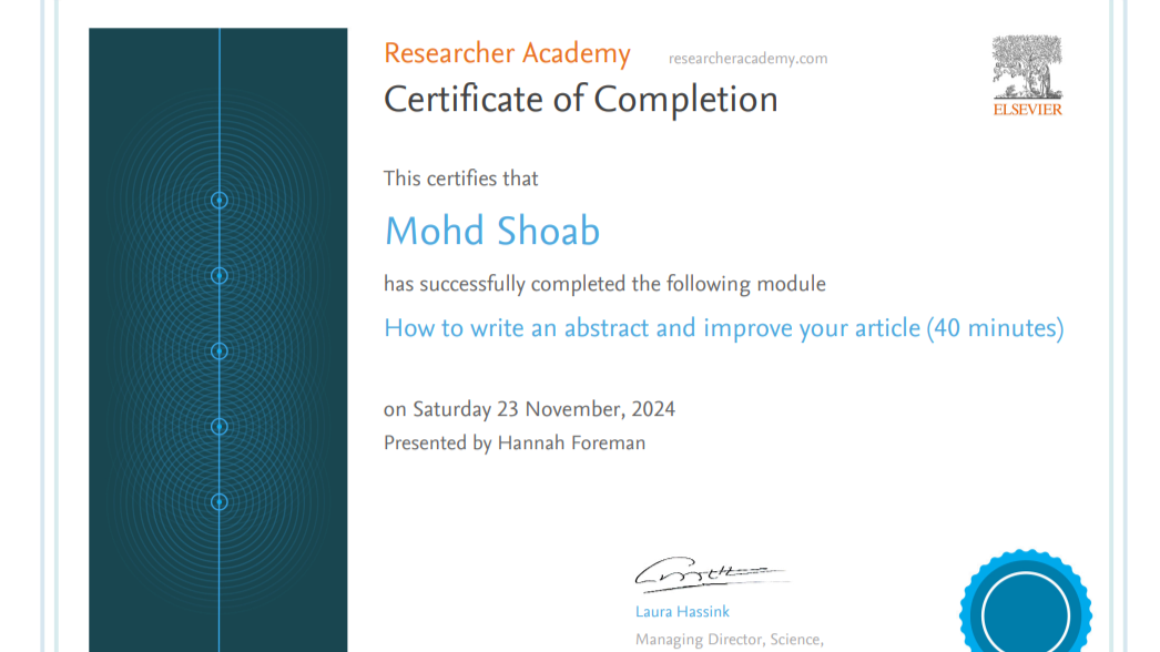 Completion certificate on Completion certificate on