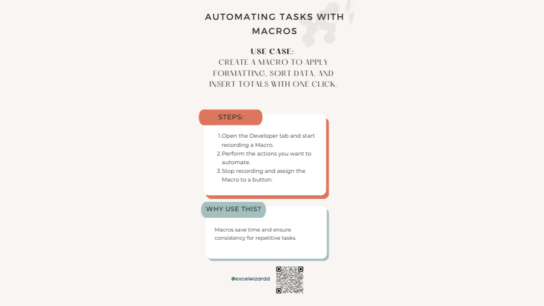 Automating Repetitive Tasks with Macros Automating Repetitive Tasks with Macros