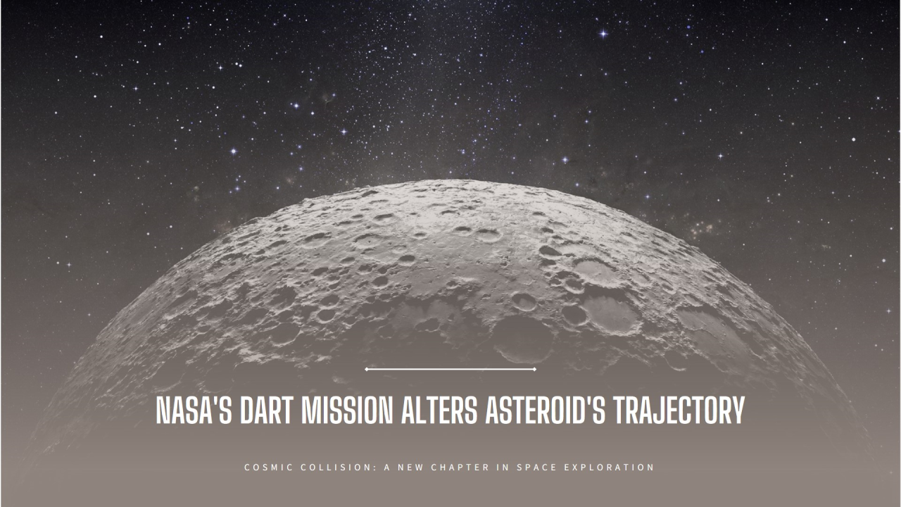 Cosmic Collision: NASA's DART Mission Alters Asteroid's Trajectory Cosmic Collision: NASA's DART Mission Alters Asteroid's Trajectory