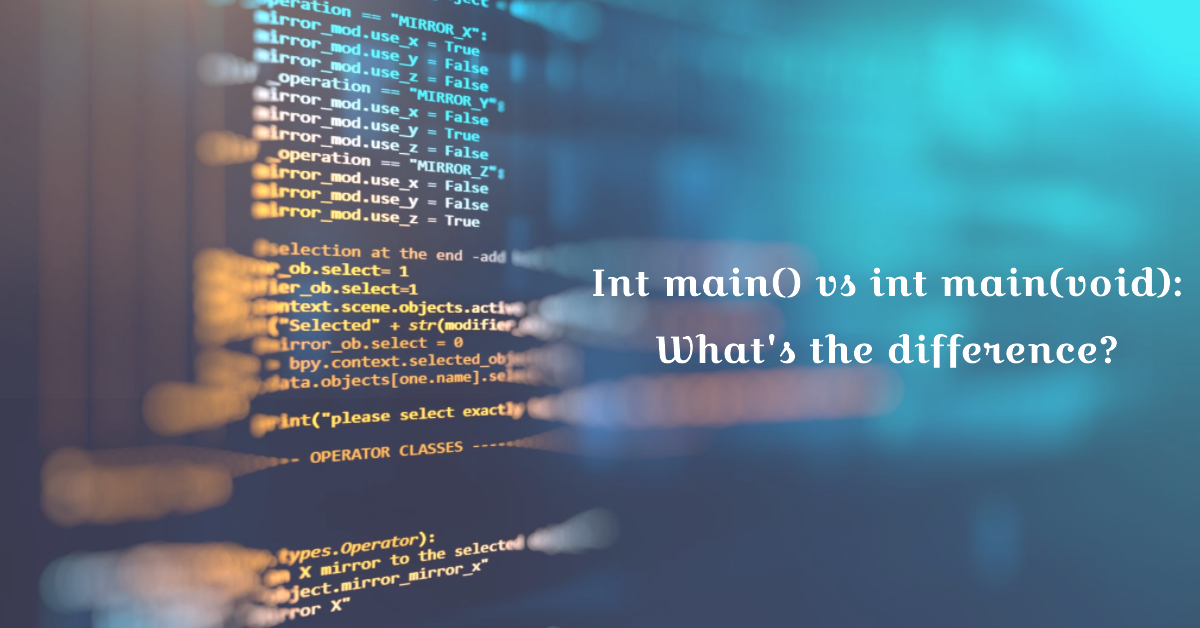 Difference between int main() & int main(void) | Anushkaa Ambuj Difference between int main() & int main(void) | Anushkaa Ambuj