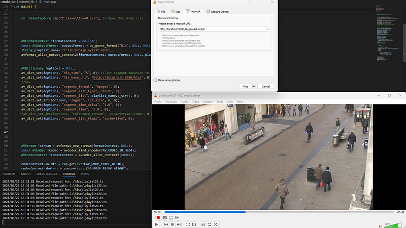 Streaming HLS Video From OpenCV with FFMPEG + More Streaming HLS Video From OpenCV with FFMPEG + More