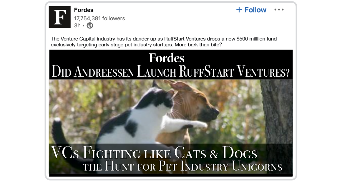Is Andreessen Hyper-targeting Pet Startups? Is Andreessen Hyper-targeting Pet Startups?
