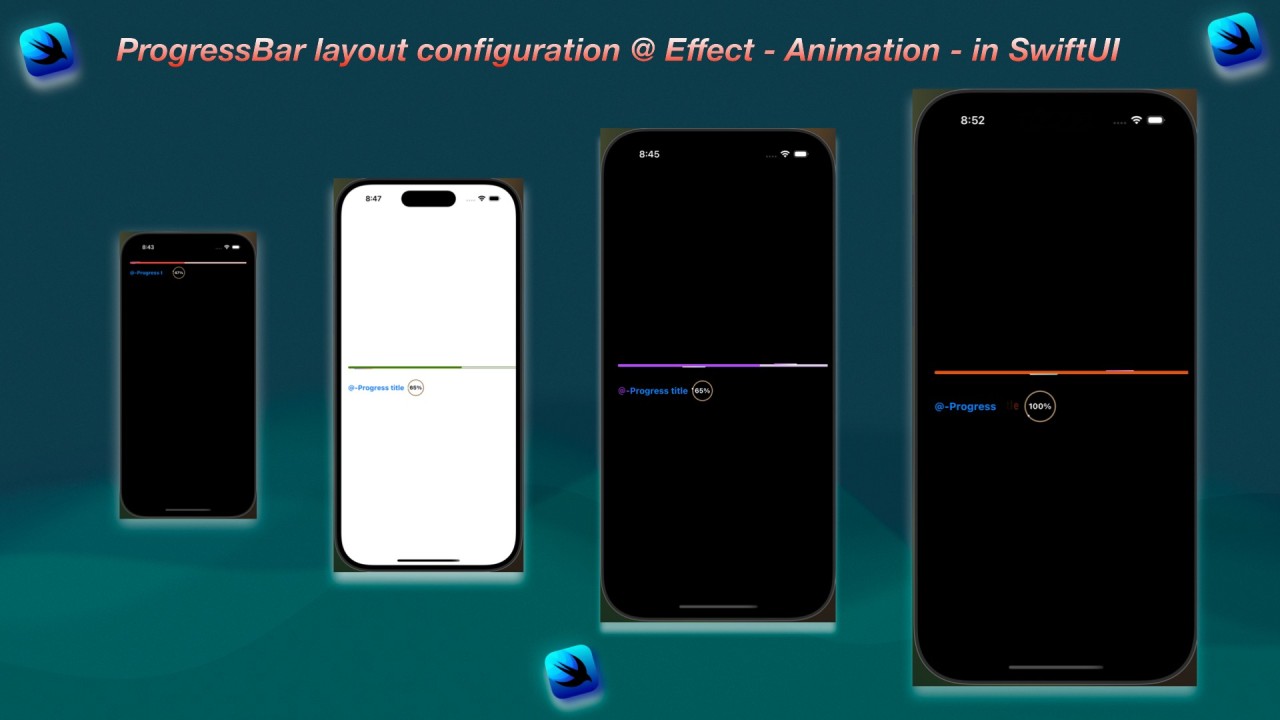 ProgressBar layout configuration @ effect — Animation — in SwiftUI ProgressBar layout configuration @ effect — Animation — in SwiftUI