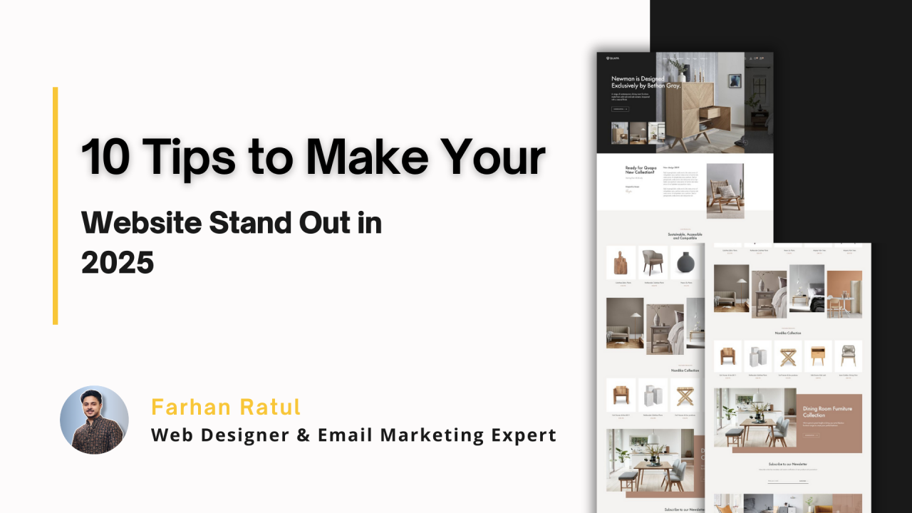 10 Tips to Make Your Website Stand Out in 2025 | Farhan Ratul 10 Tips to Make Your Website Stand Out in 2025 | Farhan Ratul