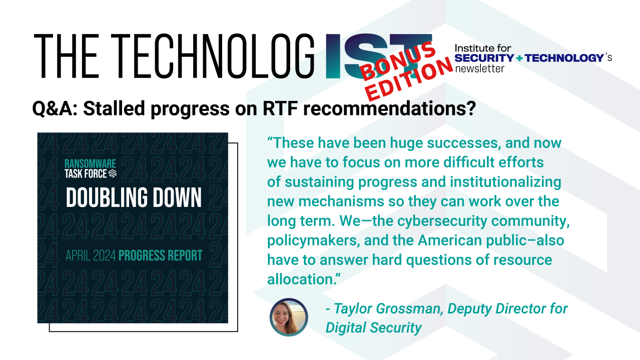 Q&A: Stalled Progress on Ransomware Task Force Recommendations? Q&A: Stalled Progress on Ransomware Task Force Recommendations?