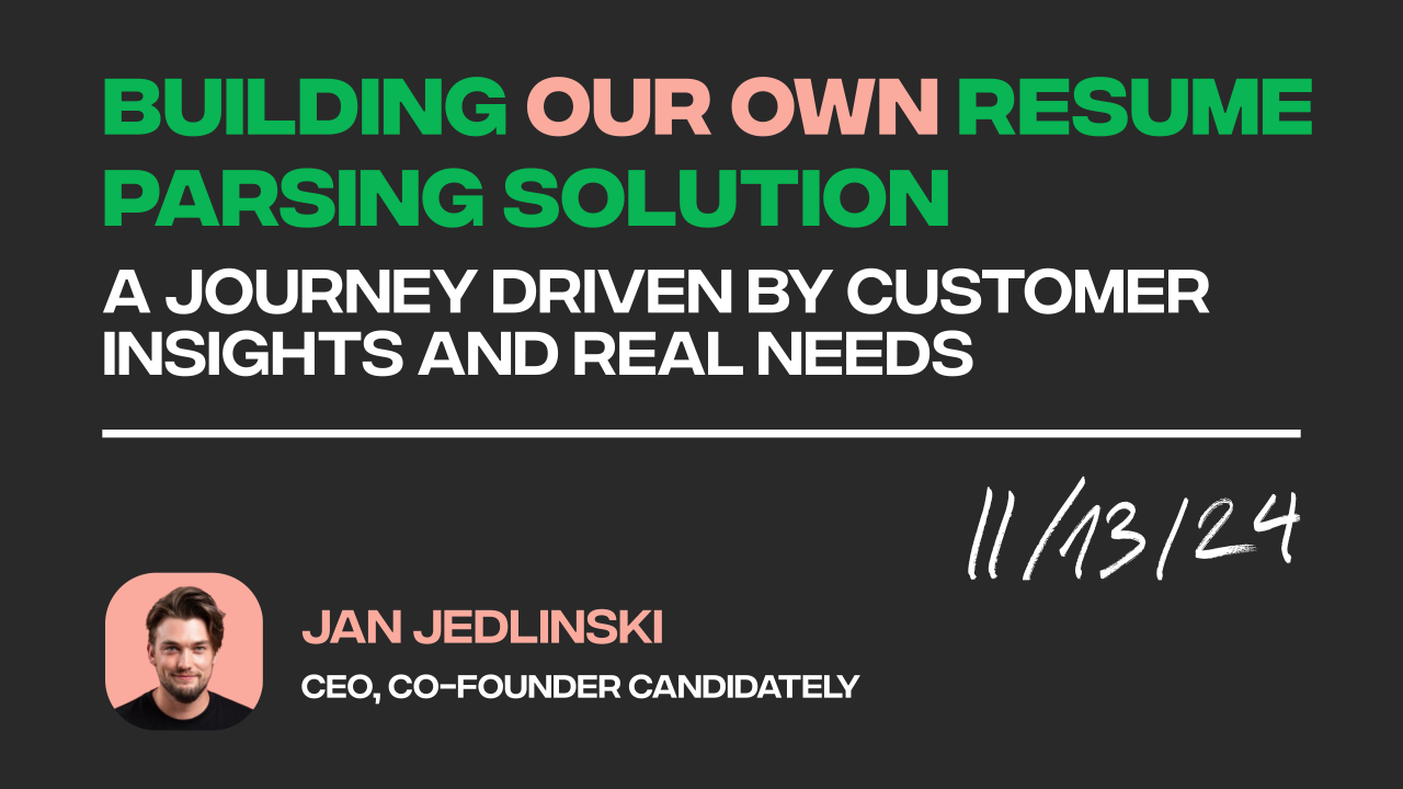 Building Our Own Resume Parsing Solution: A Journey Driven by Customer ... Building Our Own Resume Parsing Solution: A Journey Driven by Customer ...