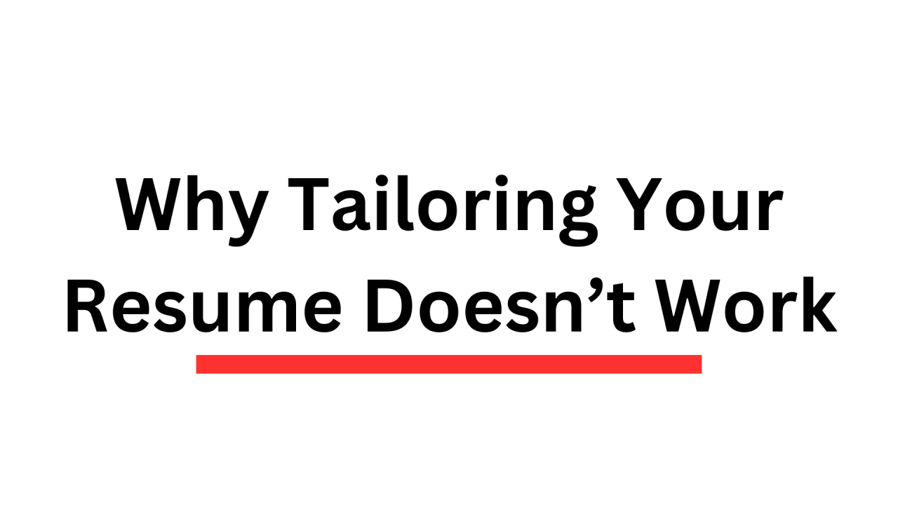 Why You Need Just One Resume Why You Need Just One Resume