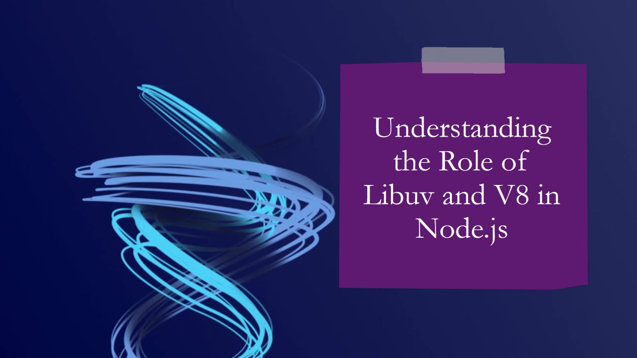 The role of Libuv and V8 in Nodejs The role of Libuv and V8 in Nodejs