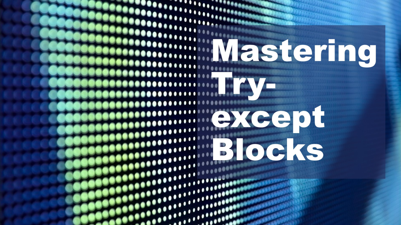 Different Syntaxes for try-except block in Python Different Syntaxes for try-except block in Python