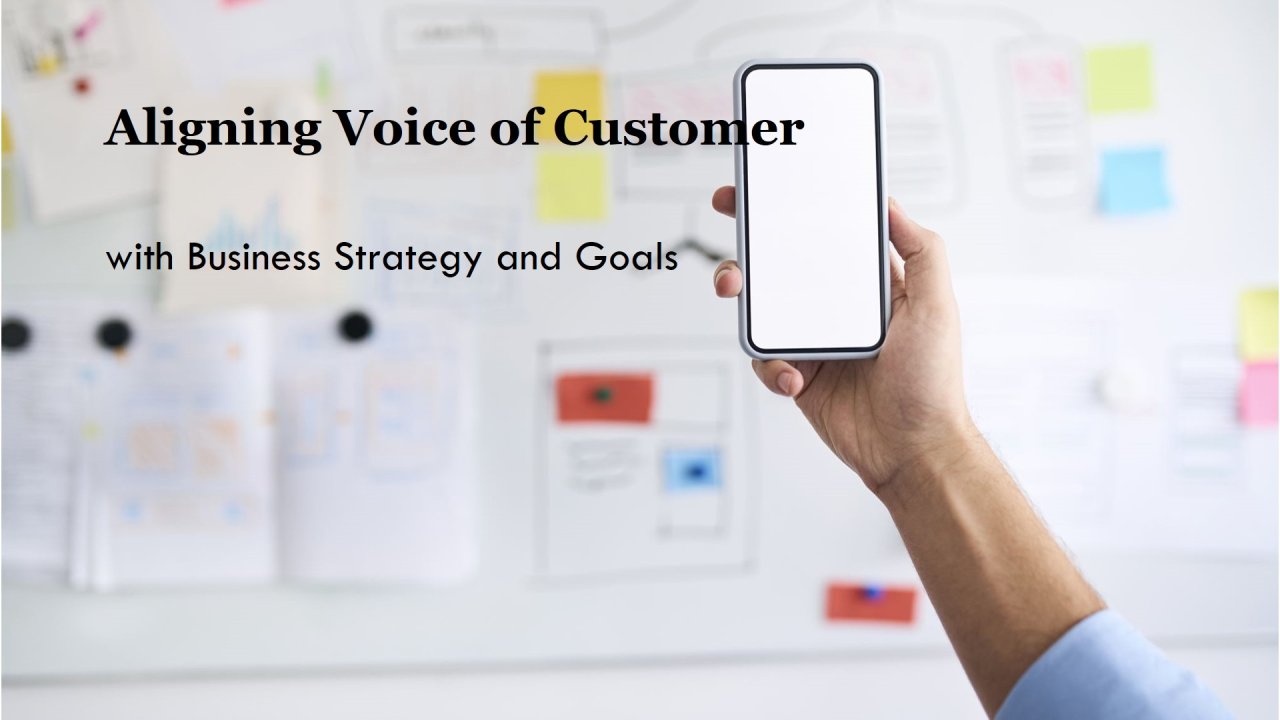 Aligning Voice of Customer with Business Strategy and Operational Goals Aligning Voice of Customer with Business Strategy and Operational Goals