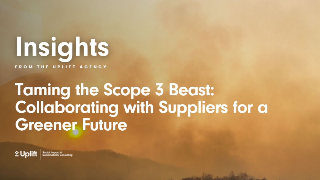 Taming the Scope 3 Beast: Collaborating with Suppliers for a Greener Future Taming the Scope 3 Beast: Collaborating with Suppliers for a Greener Future