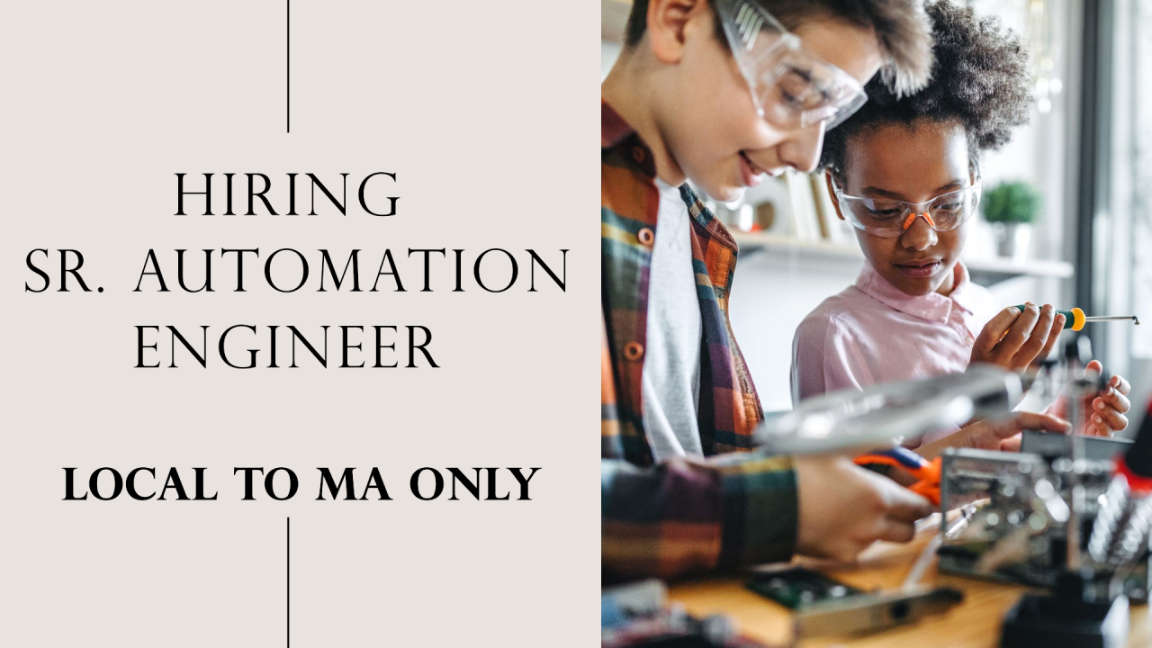 Hiring Sr. QA Automation Engineer - Location: Framingham , MA(LOCAL's ONLY) Hiring Sr. QA Automation Engineer - Location: Framingham , MA(LOCAL's ONLY)