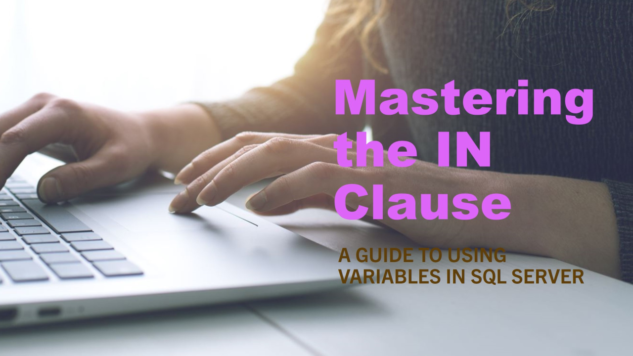 Using Variables in the SQL Server IN Clause Using Variables in the SQL Server IN Clause