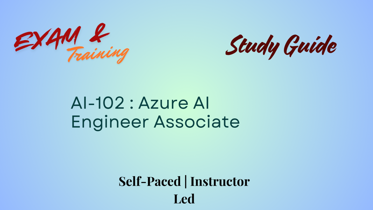 Study Guide for AI-102 : Azure AI Engineer Associate Study Guide for AI-102 : Azure AI Engineer Associate