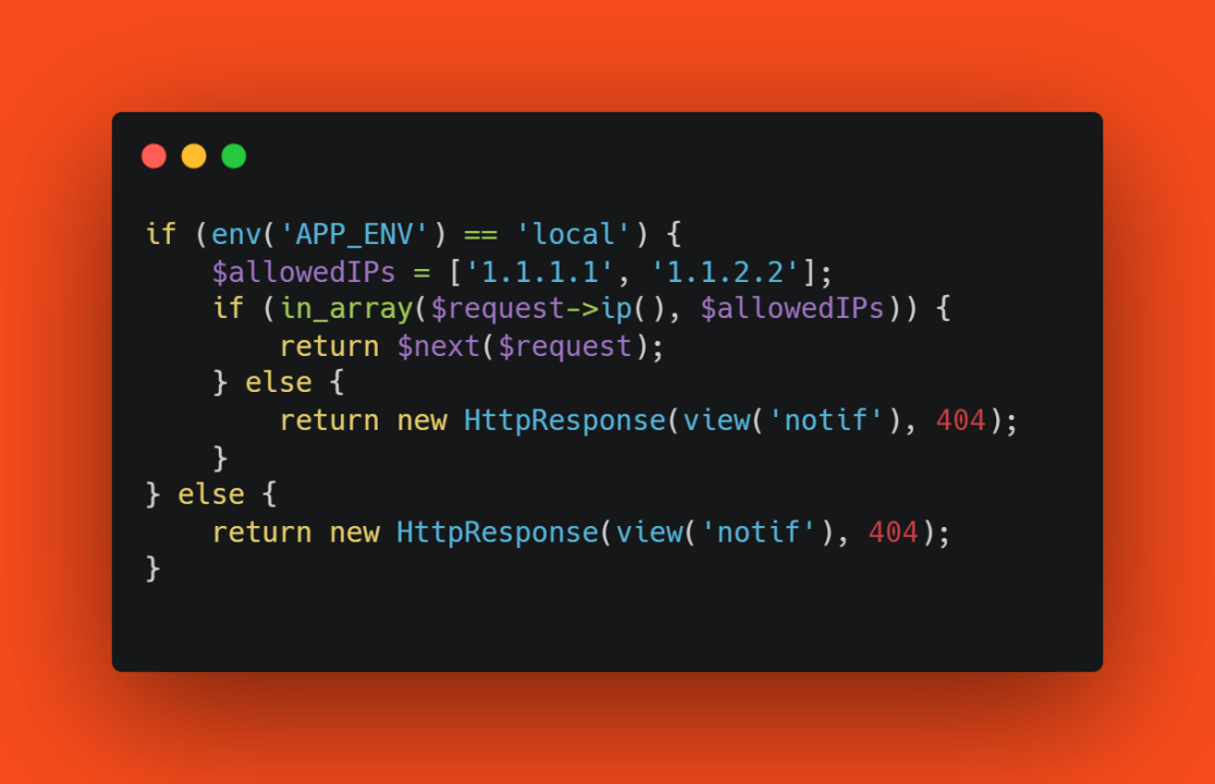 π Laravel Middleware Magic: Ensuring Secure Local Development π π Laravel Middleware Magic: Ensuring Secure Local Development π
