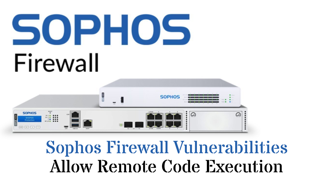 Critical Sophos Firewall Vulnerabilities Allow Remote Code Execution Critical Sophos Firewall Vulnerabilities Allow Remote Code Execution