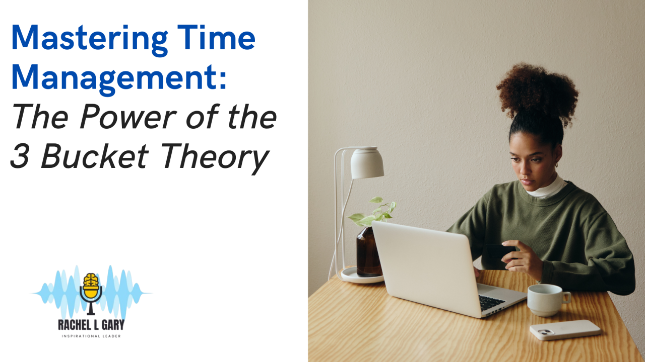 Mastering Time Management: The Power of the 3 Bucket Theory Mastering Time Management: The Power of the 3 Bucket Theory