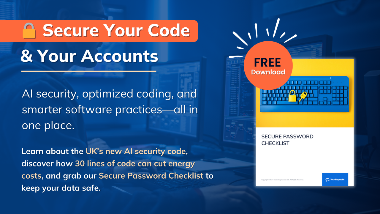 🔐 AI, Security & Smarter Code: What Devs Need to Know | TechRepublic 🔐 AI, Security & Smarter Code: What Devs Need to Know | TechRepublic