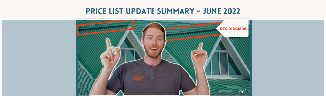 Price List Update Summary - June 2022 Price List Update Summary - June 2022