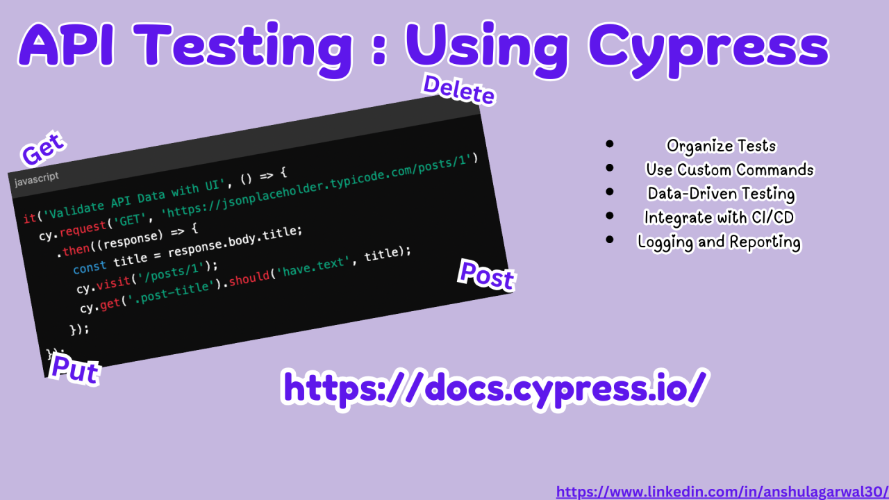 API Testing : Using Cypress API Testing : Using Cypress